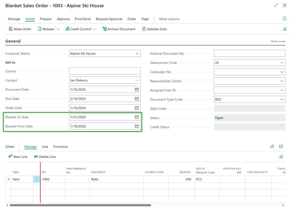 Clever Dynamics - Convert Quote to Blanket Order